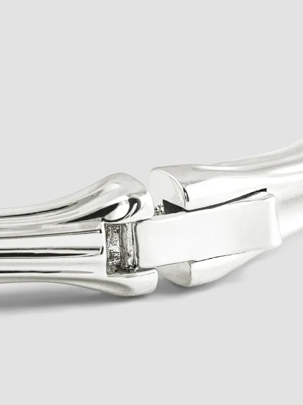 ANABEL ARAM Bamboo Sterling -plated & Cubic Zirconia Bangle