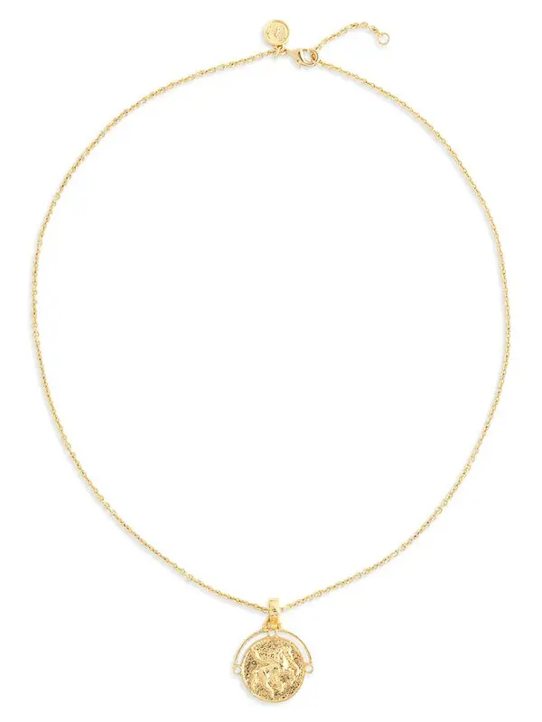 ANABEL ARAM Pegasus 18k--plated Coin Pendant Necklace