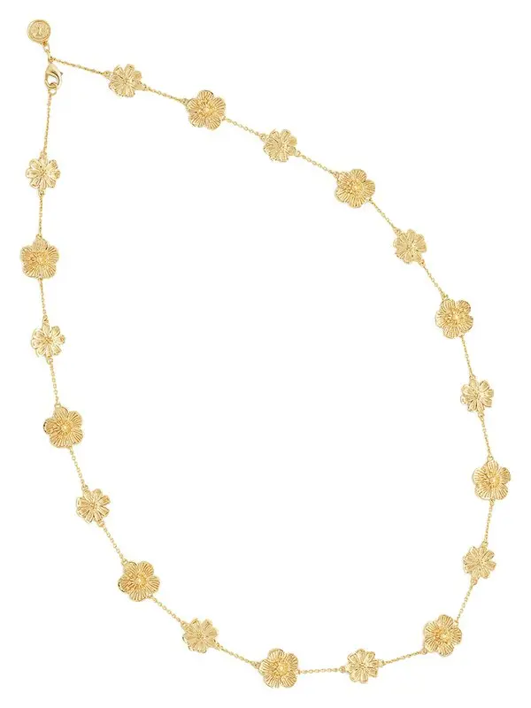 ANABEL ARAM Wildflowers 18k--plated Station Necklace