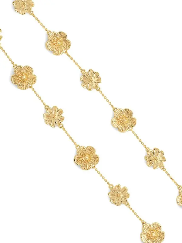 ANABEL ARAM Wildflowers 18k--plated Station Necklace