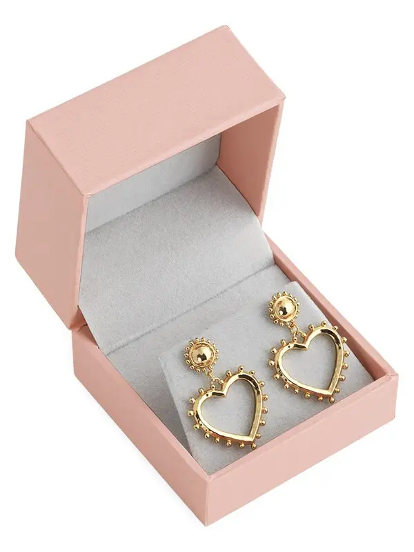 ANABEL ARAM Heart 18k--plated Drop Earrings