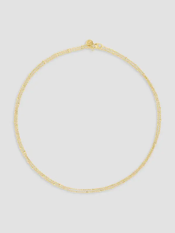 ANABEL ARAM 18k--plated Beaded Double-chain Necklace