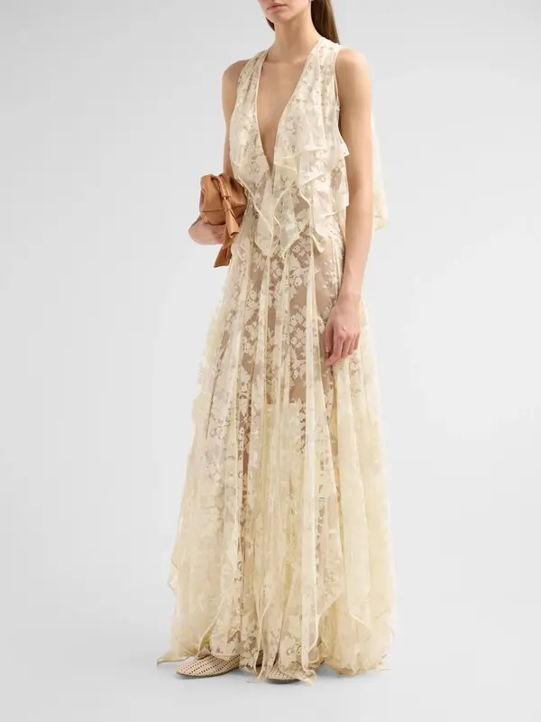 Zimmermann Clash Lace Maxi Dress