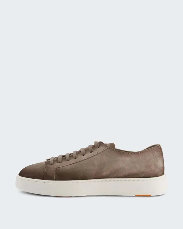 Santoni Round Toe Lace-up Sneakers