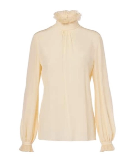 Valentino Garavani Silk Crêpe De Chine Shirt - Beige