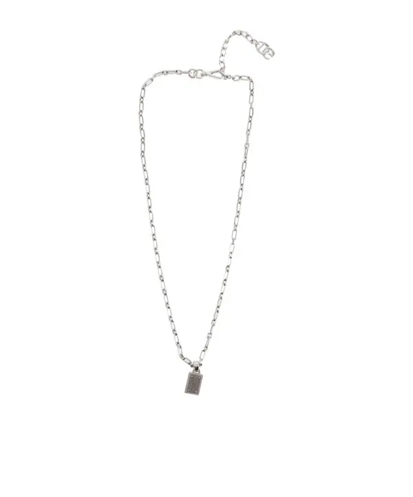 Dolce & Gabbana Logo Pendant Necklace - White
