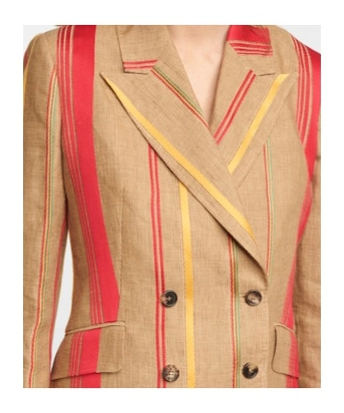 Gabriela Hearst Linen Cotton Suit Jacket