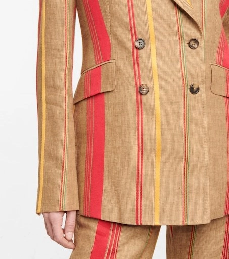 Gabriela Hearst Linen Cotton Suit Jacket
