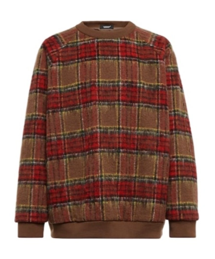Undercover Checked Wool-blend Flannel Sweater