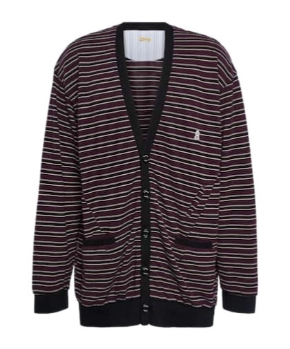Undercover Striped Cotton Cardigan
