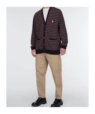 Undercover Striped Cotton Cardigan