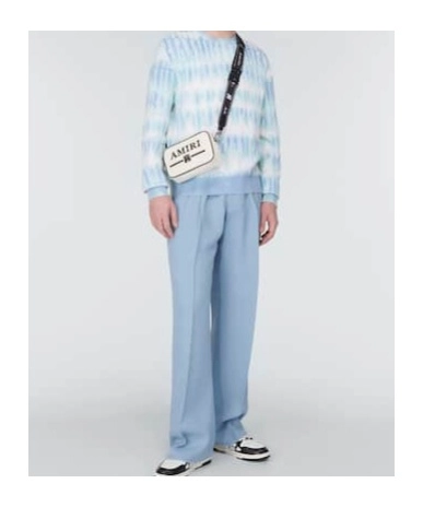 Amiri Logo Cotton And Cashmere-blend Sweater