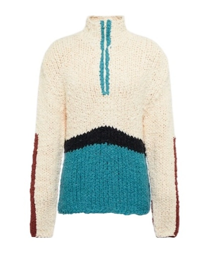THE ELDER STATESMAN Stand-up Collar Knit Sweater