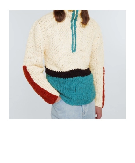 THE ELDER STATESMAN Stand-up Collar Knit Sweater