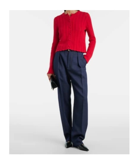 Altuzarra Mariette Scalloped Pointelle Cotton Cardigan