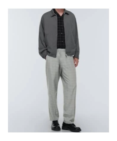 Undercover Checked Silk-blend Pants