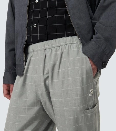 Undercover Checked Silk-blend Pants