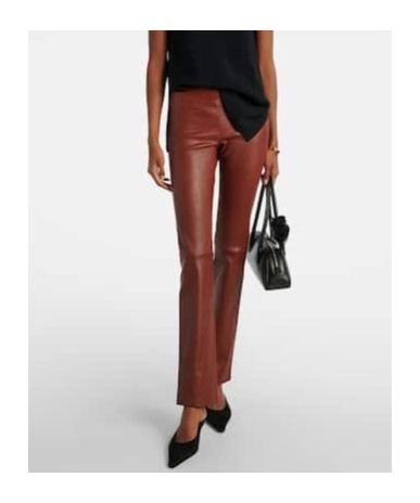 Stouls Long Leather Flared Pants