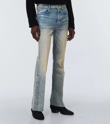 Amiri Distressed Embellished Denim Jeans