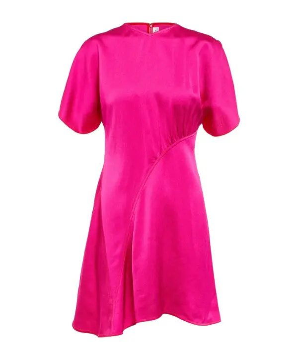 Victoria Beckham Satin Mini Dress - Pink