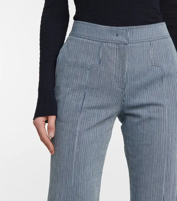 Gabriela Hearst Striped High-waisted Flared Trousers