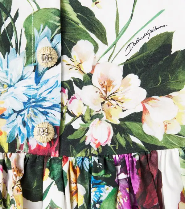 Dolce & Gabbana Floral Cotton Poplin Dress