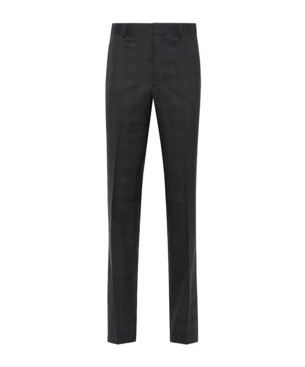 Comme Des Garçons Plaid Slim-fit Casual Pants