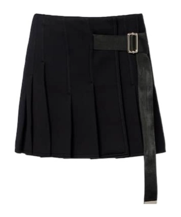 Plan C Belted Miniskirt - Black