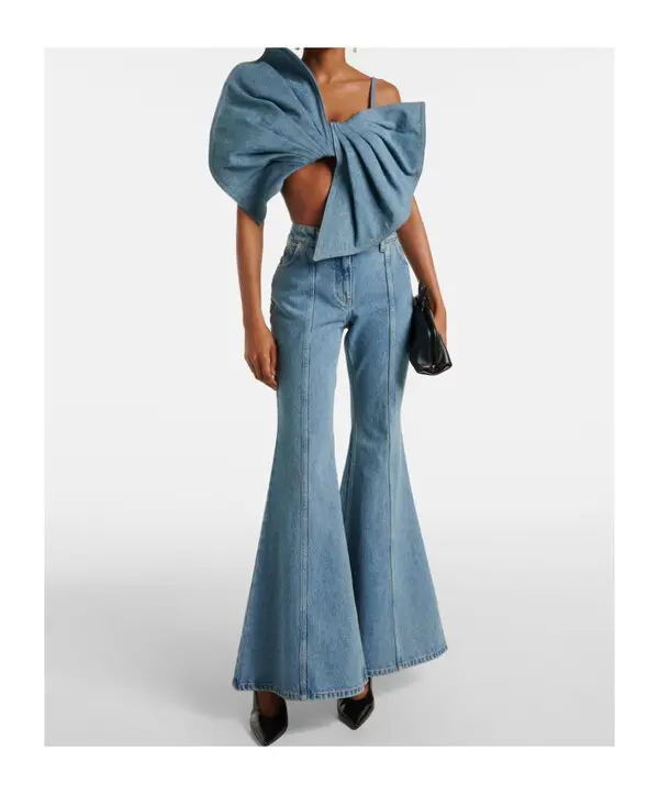 Nina Ricci Bow-detail Denim Top