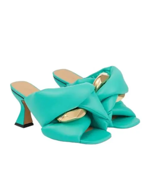 J.W.ANDERSON Chain Twist Faux Leather Mules