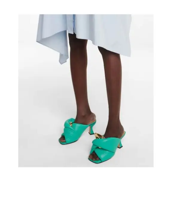 J.W.ANDERSON Chain Twist Faux Leather Mules