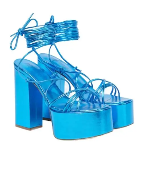 Paris Texas Malena 130 Leather Platform Sandals