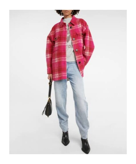 Isabel Marant Étoile Harveli Plaid Wool-blend Jacket
