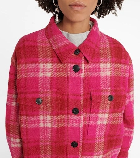 Isabel Marant Étoile Harveli Plaid Wool-blend Jacket