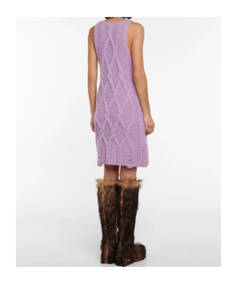 Acne Studios Cable-knit Wool-blend Minidress