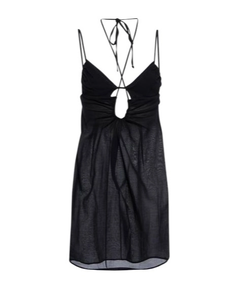 NENSI DOJAKA Cutout Halterneck Minidress - Black