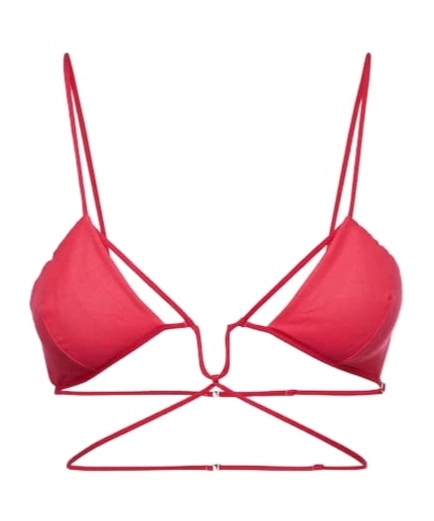 NENSI DOJAKA Tie-trimmed Gabardine Bra
