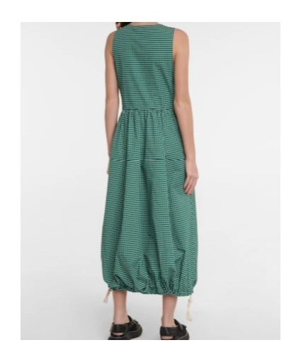 Plan C Checked Cotton Dress