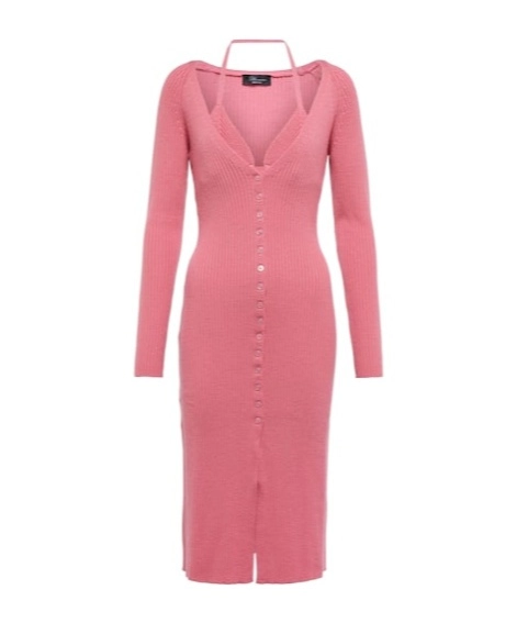 Blumarine Ribbed Wool Dress And Bra