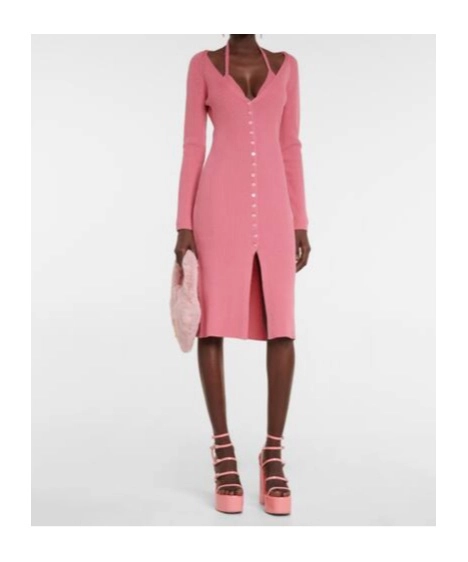 Blumarine Ribbed Wool Dress And Bra