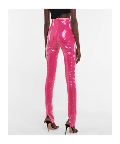 David Koma Sequined High-rise Slim Pants