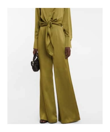 Galvan Satin Palazzo Pants