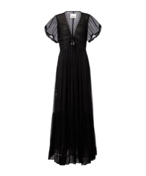 Isabel Marant Étoile Agathe Gathered Silk Maxi Dress