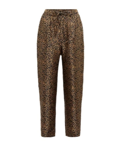 Nanushka Printed Silk Pants - Brown
