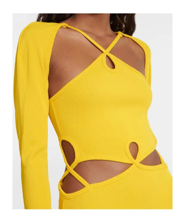 Christopher Esber Openwork Ribbed Knit Dress