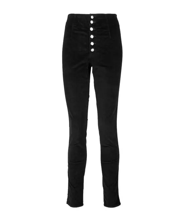 Veronica Beard Multi-button Denim Trousers - Black