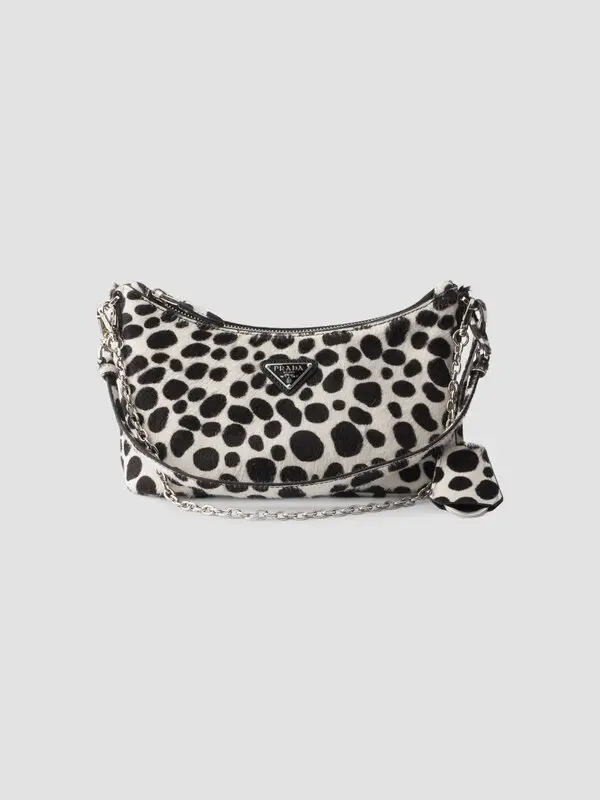 Prada Printed Calf Hair Mini Shoulder Bag
