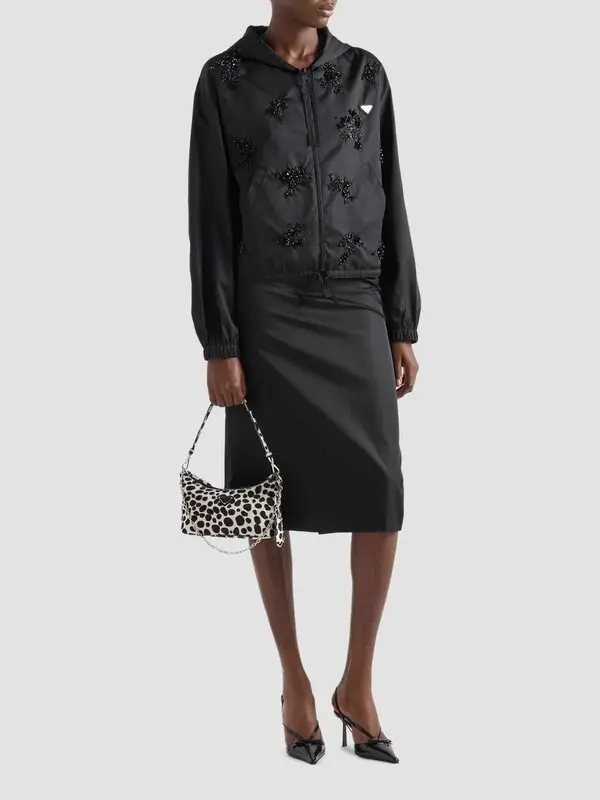 Prada Printed Calf Hair Mini Shoulder Bag