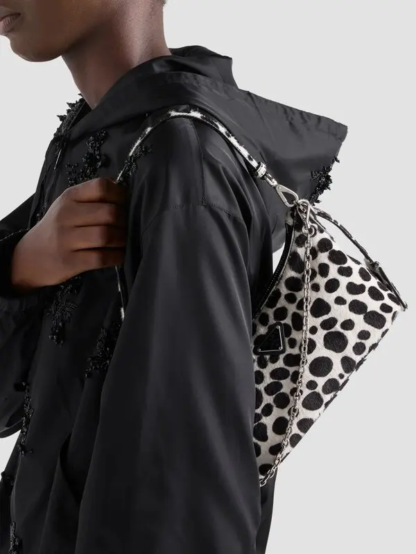 Prada Printed Calf Hair Mini Shoulder Bag