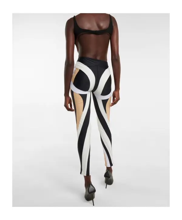 MUGLER Cutout Bodysuit - Black